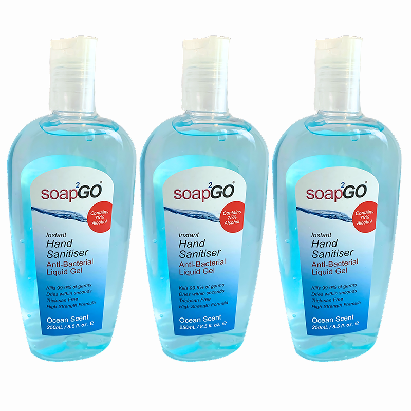 S2Go Ocean Scent Hand Sanitiser Gel 75% w/w Alcohol 250mL – Happy ...
