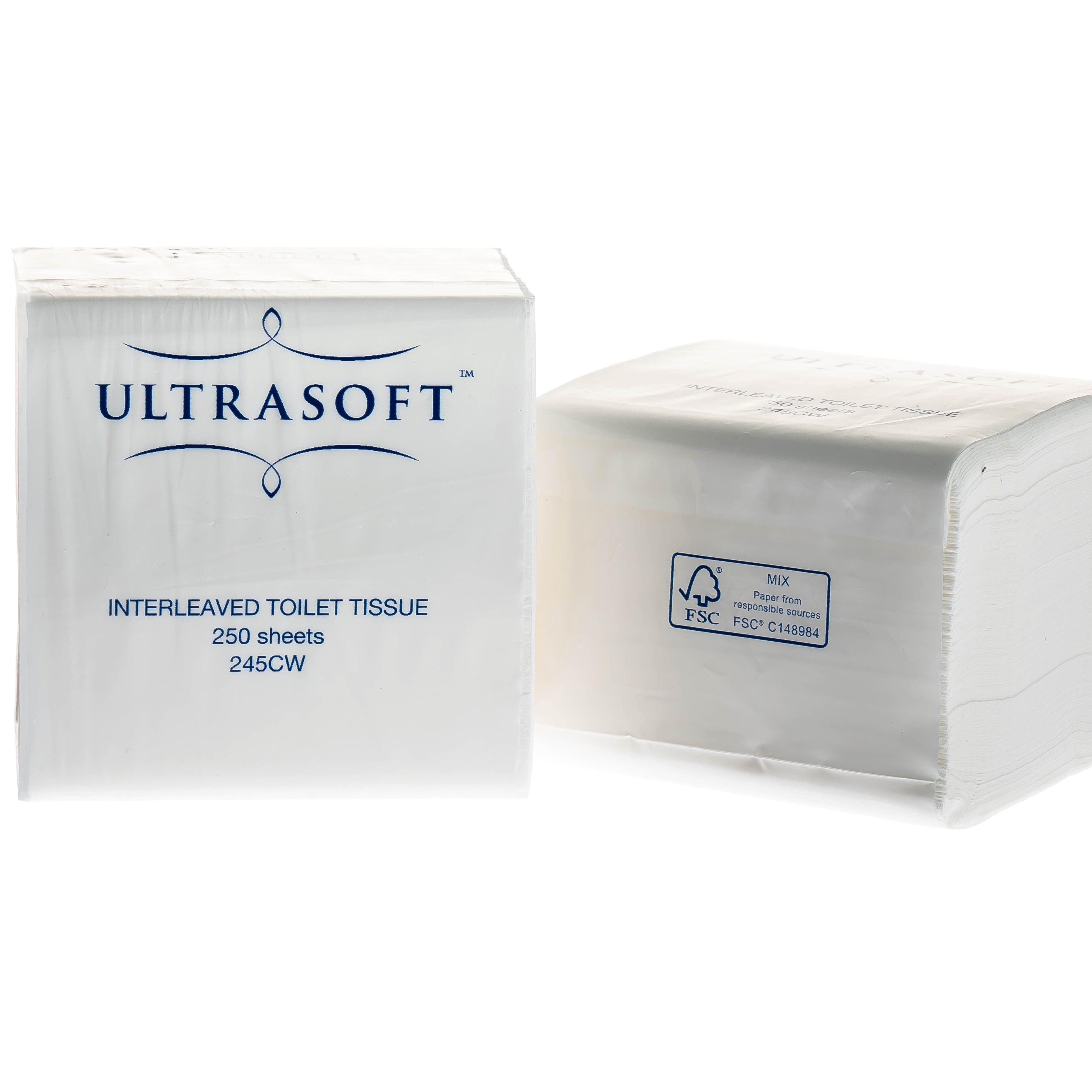 Ultrasoft Toilet Tissue Interleaved 2ply 250SH - Ctn 36 – Happy Healthcare