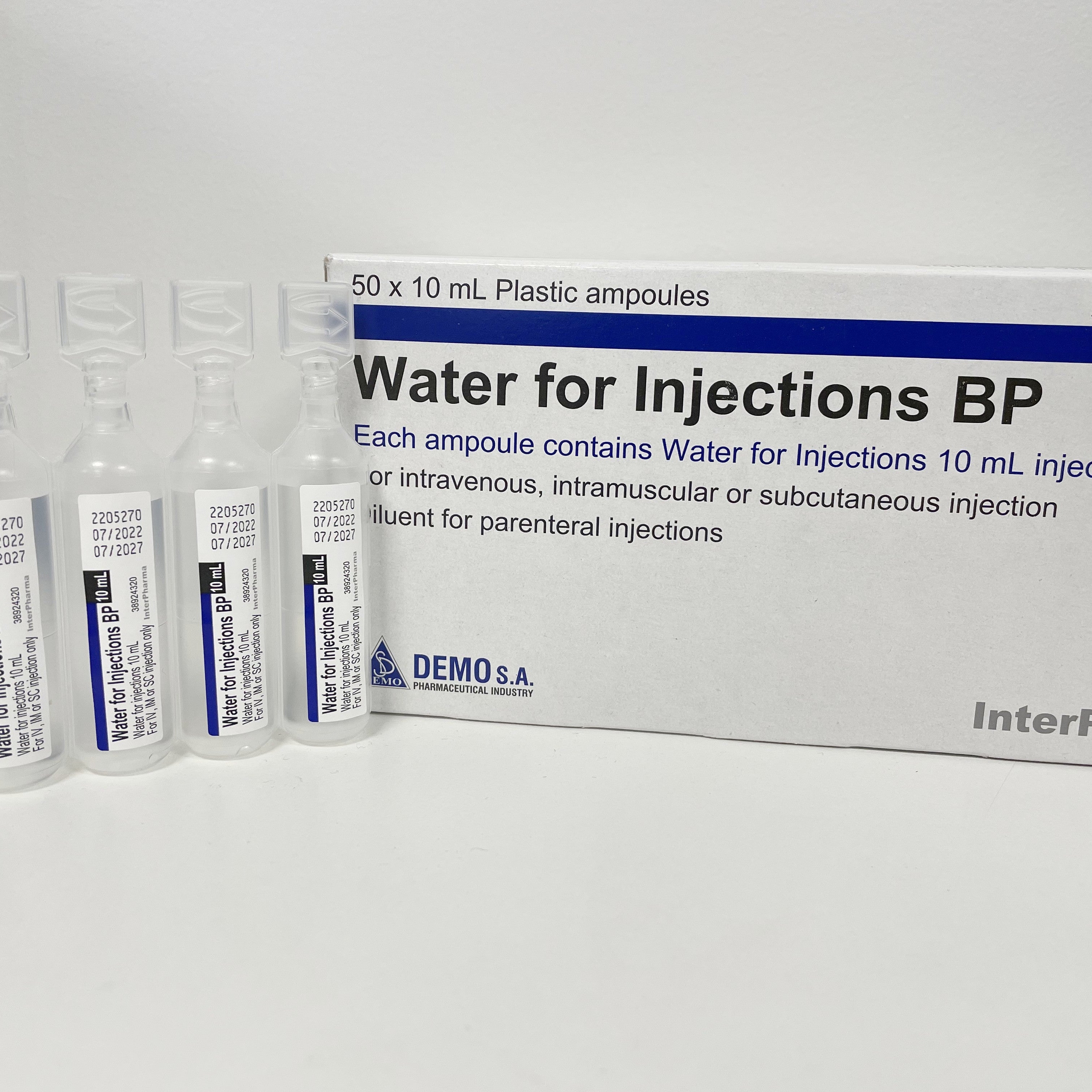 Water for Injection 10ml Amp - Box 50 – Happy Healthcare