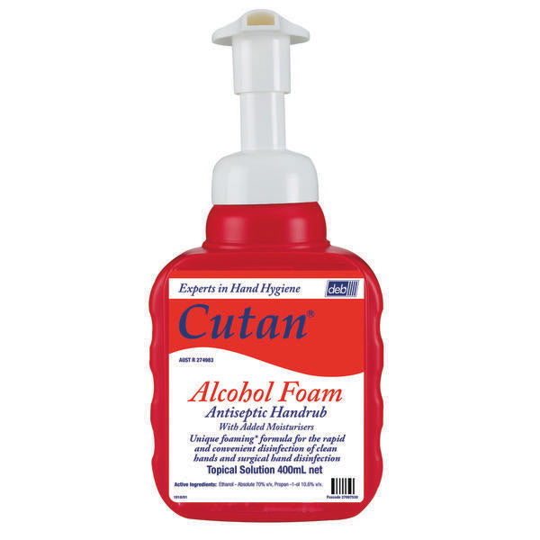 Cutan Alcohol Foam Hand Rub 400ml - Ctn 12 – Happy Healthcare