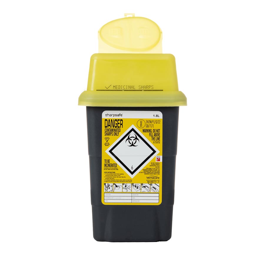 Sharpsafe 1.8 L Sustainable Sharps Container – Happy Healthcare