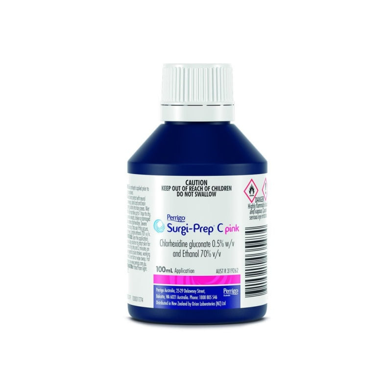 Surgi-Prep C Pink 100ml Chlor 0.5% & Eth 70% – Happy Healthcare